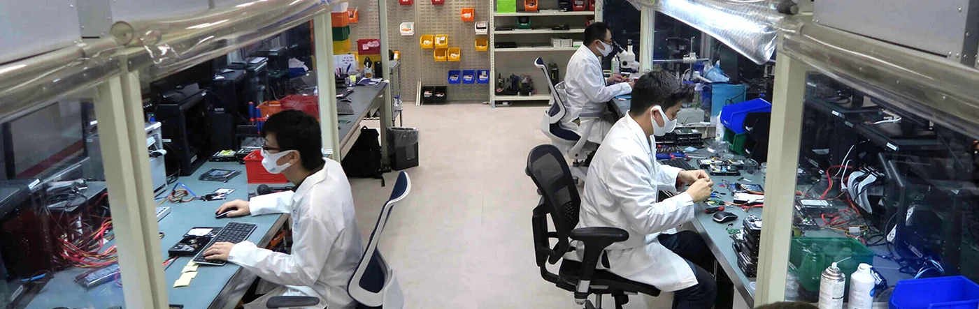 Data recovery cleanroom laboratoria van wereldklasse